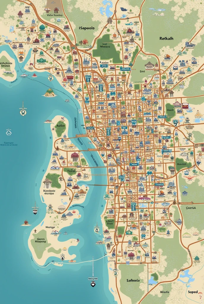 The map of a city with approximately 2 .906 inhabitants in your urban ...