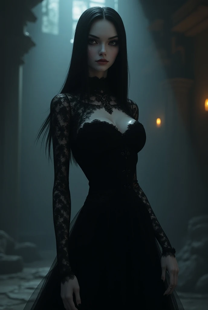 Fit Giantess woman mavis anime hotel transylvania goth dress - SeaArt AI