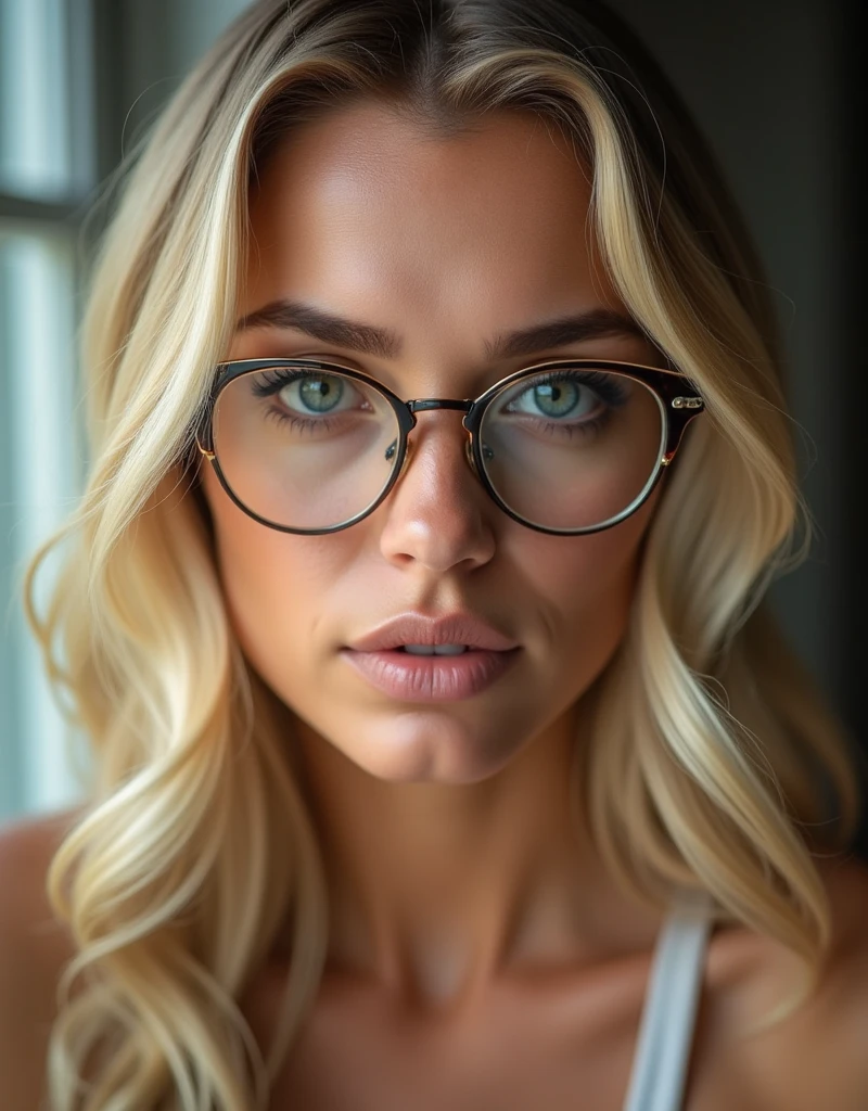 Beautiful Blonde 30 Years Old With A Sexy Expression Portrait SeaArt AI