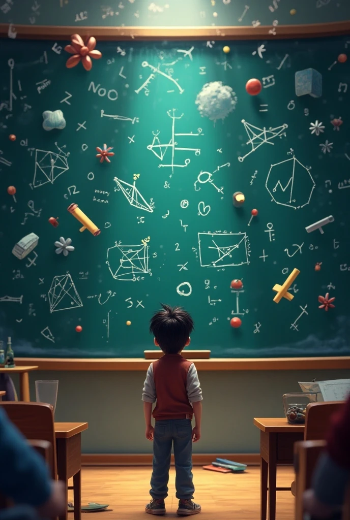 In cinematic 3d cartoon style ' Mathematical Symbols and Equations in ...