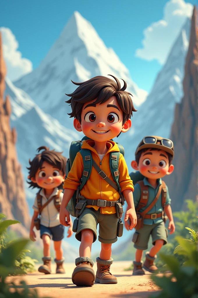 Animated explorers in different facets - SeaArt AI