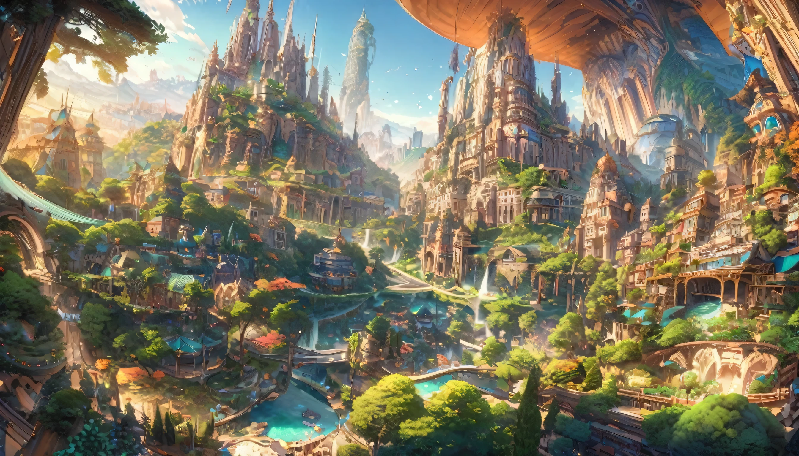 wonderful, high quality future city of elves and elves architectural ...