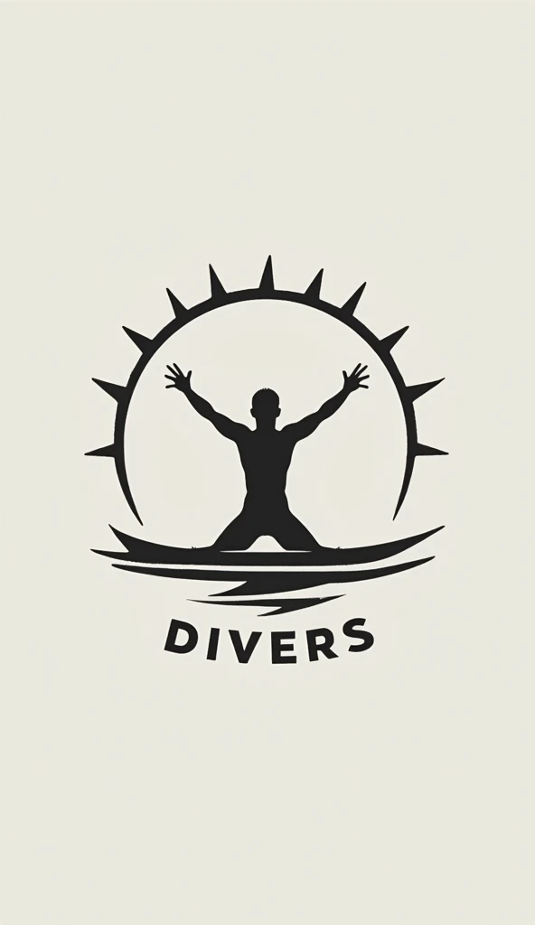 A simple and modern monotone logo for a beach fitness and wellness ...