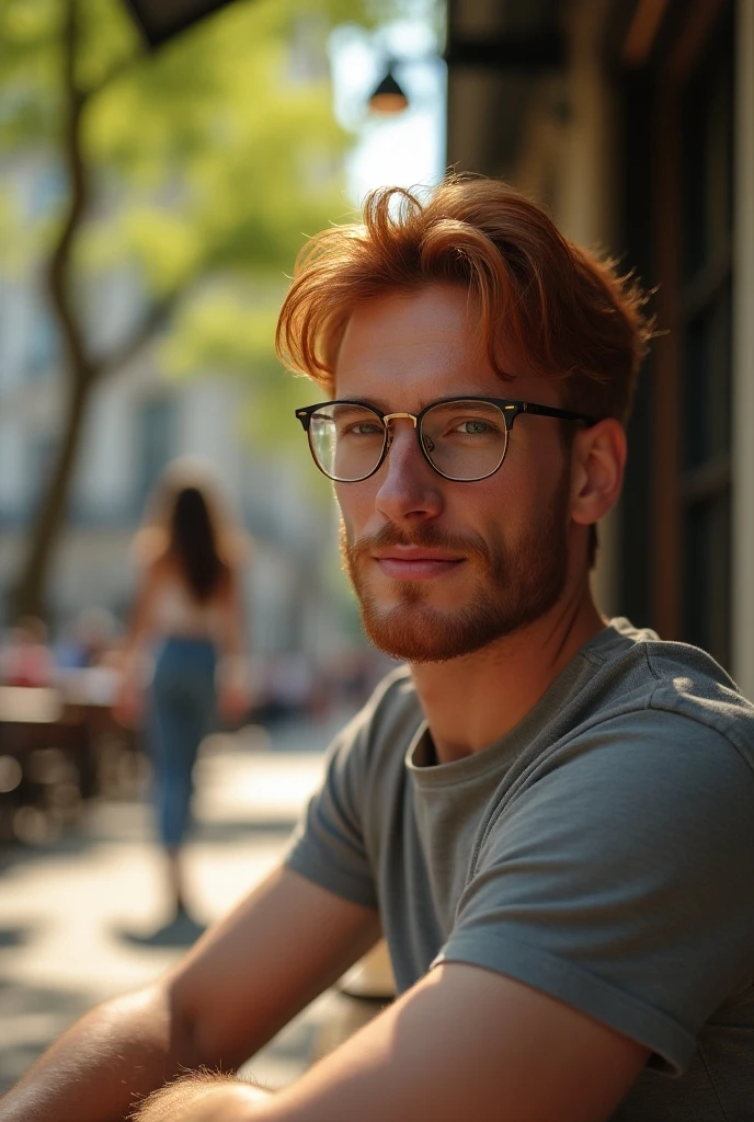 The man is Irish , 30 years, freckled skin, straight natural red hair ...
