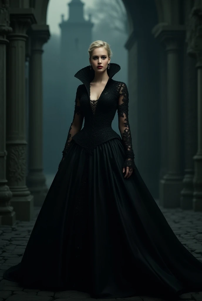 Jennifer Lawrence in gothic dress - SeaArt AI