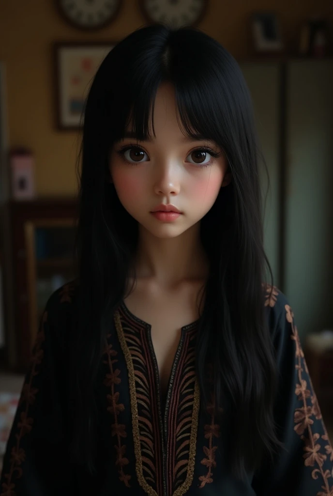 Realistic like a photo, full body, dark atmosphere, pretty female ...