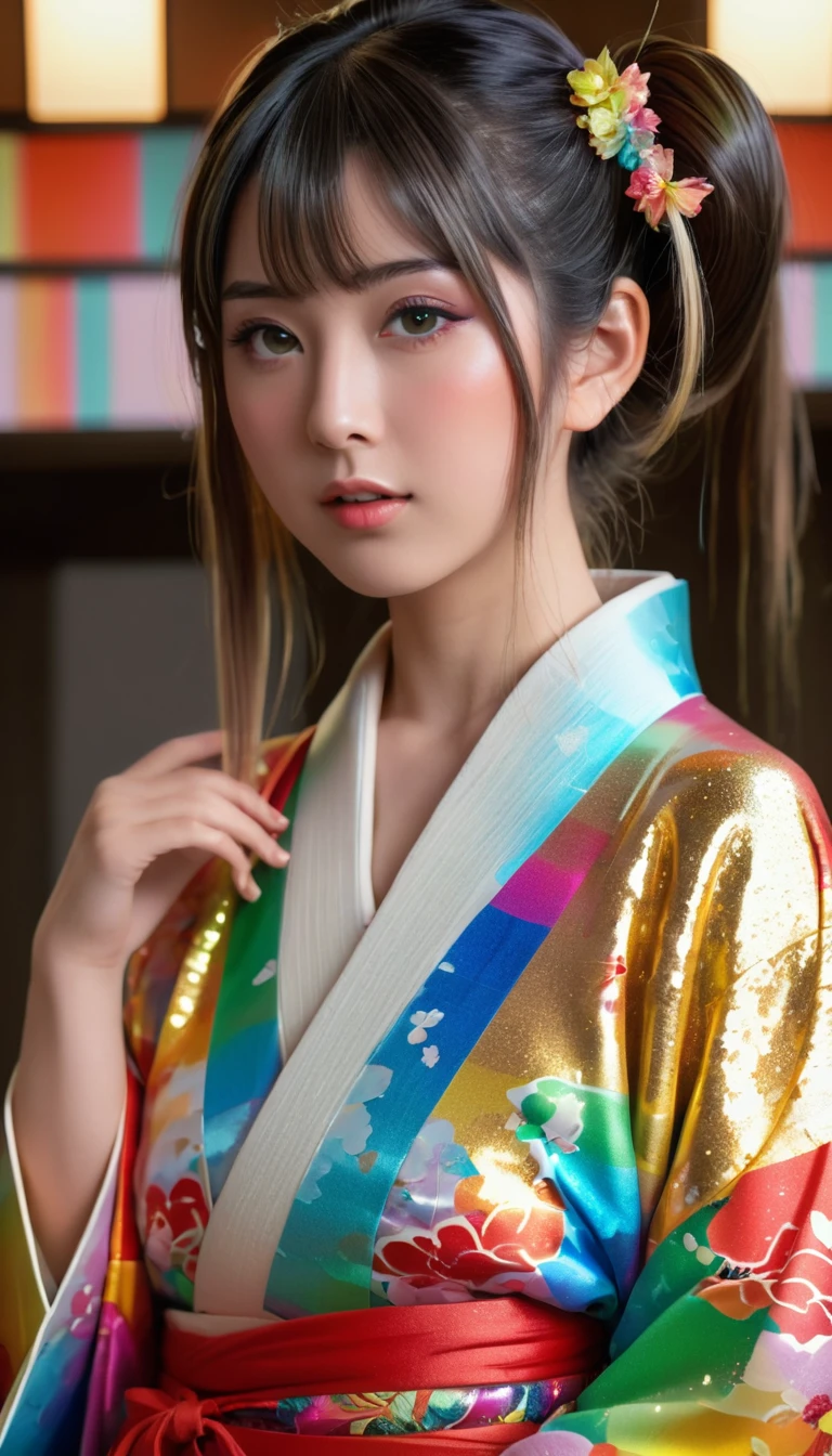 Attractive and sexy look, round face、 Twin Tails,Realistic cute Japanese women - SeaArt AI