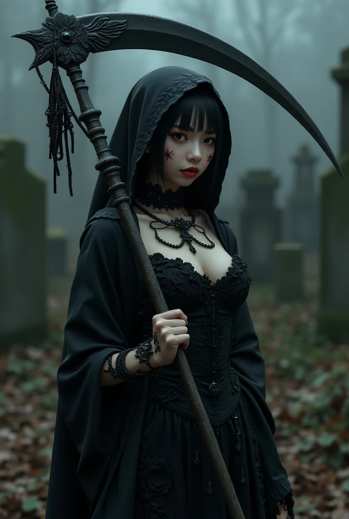 ((grim Reaper))、young woman、cute、1、Idol、Japanese、Sexy Costumes - SeaArt AI
