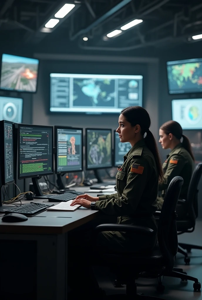 Recreate a scene from the movie Women in Command - SeaArt AI