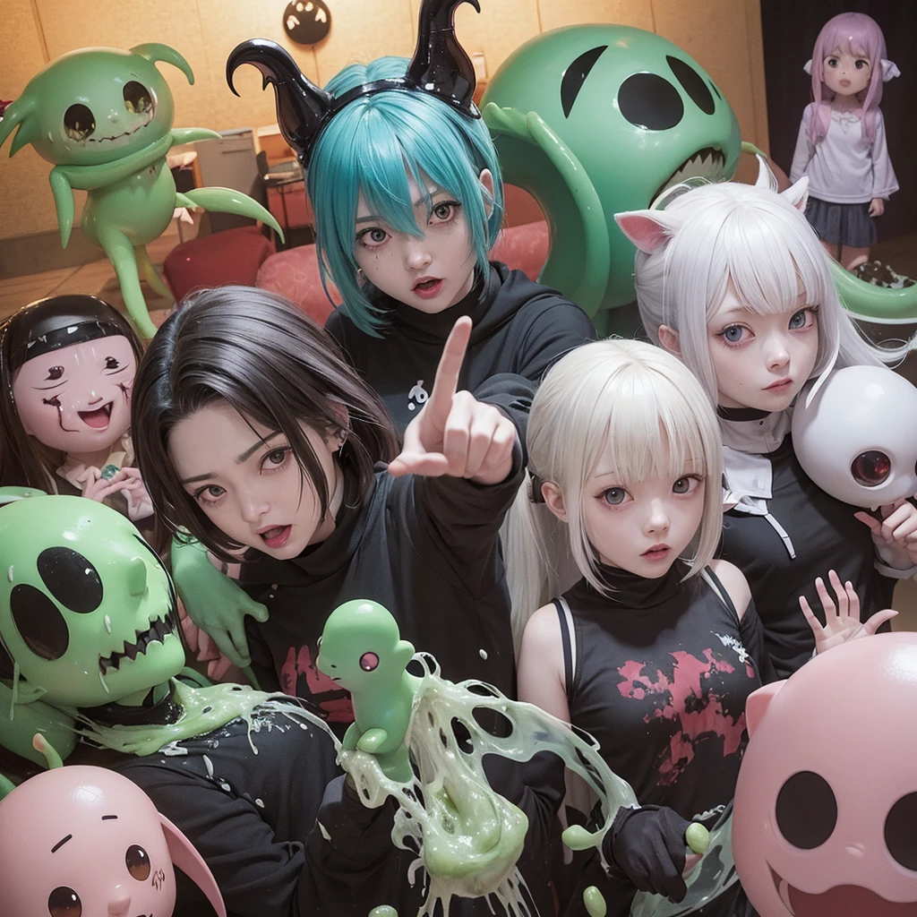 Anime Bishoujo,Horror created with SeaArt AI