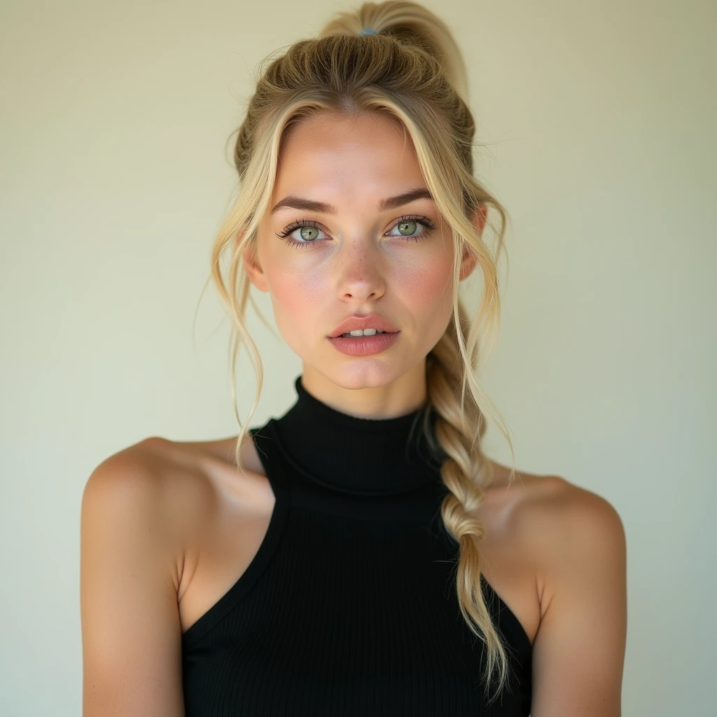 closeup, front-view, body and face looking forward, Realistic - SeaArt AI