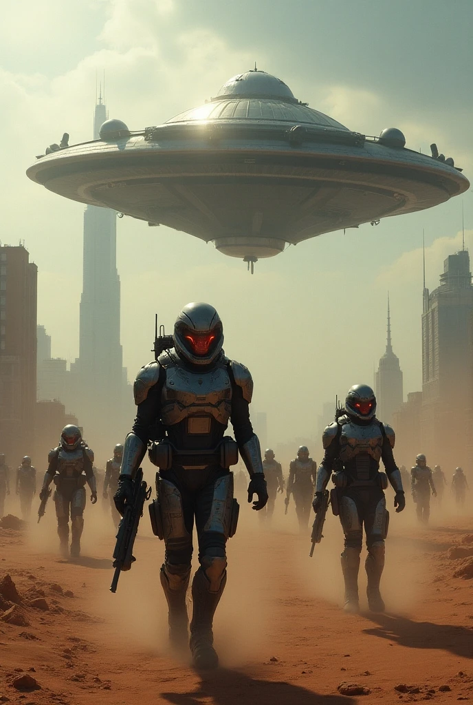 sci-fi ,( Martian Invasion、Attack and Defense ),(Spaceship) - SeaArt AI