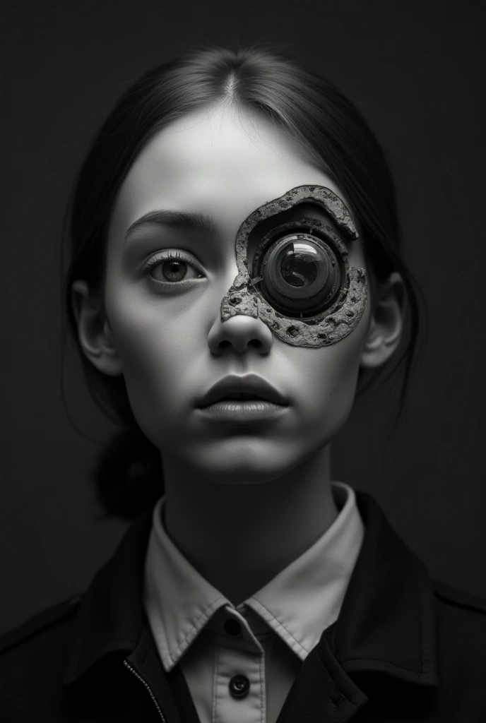 monochrome portraits of people with unique characteristics - SeaArt AI