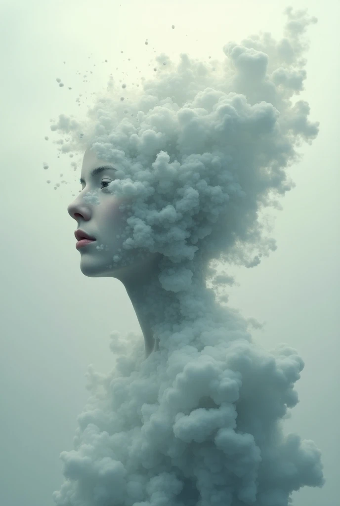 A cloud portrait of several thoughts, ideas confusions , Conflicts - SeaArt AI