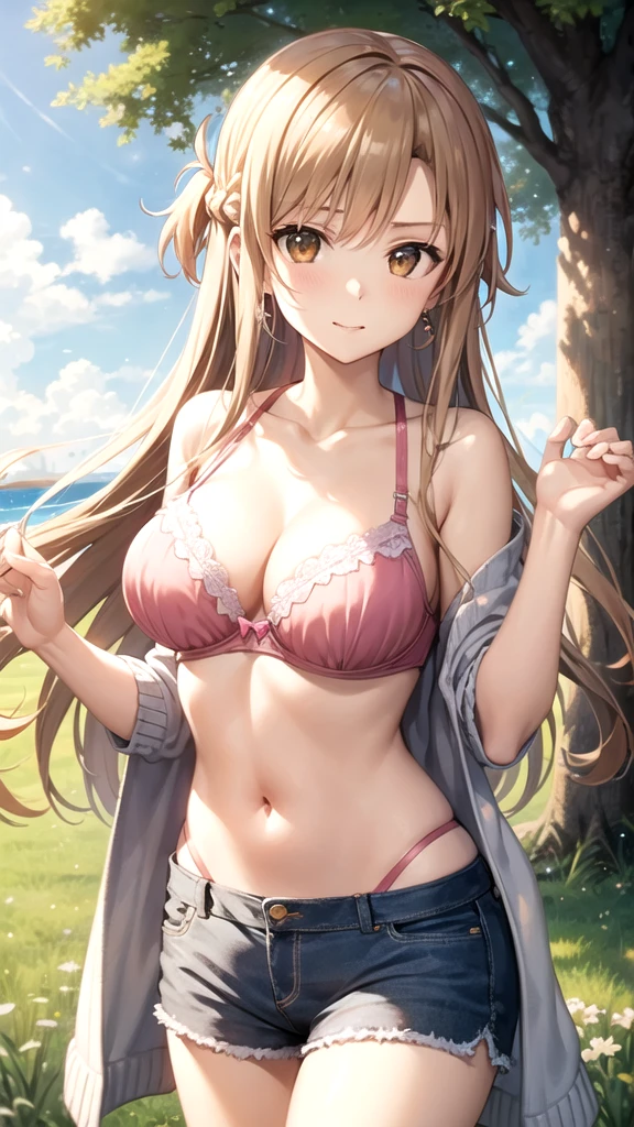 Aaasuna,long hair, brown hair, braid, brown eyes,large breasts - SeaArt AI