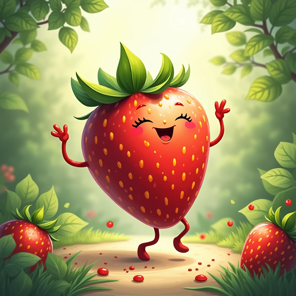Strawberry dancing - SeaArt AI