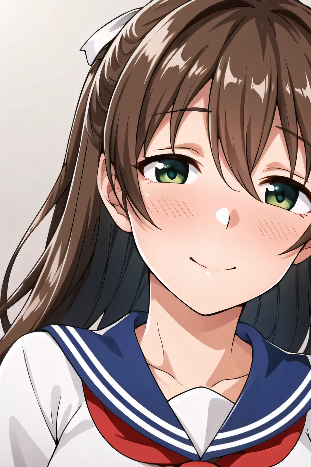 simple white background, school uniform , Seraph, Blue Sailor Suit ...