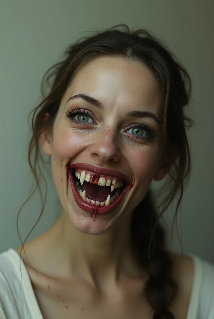Woman with rat teeth - SeaArt AI