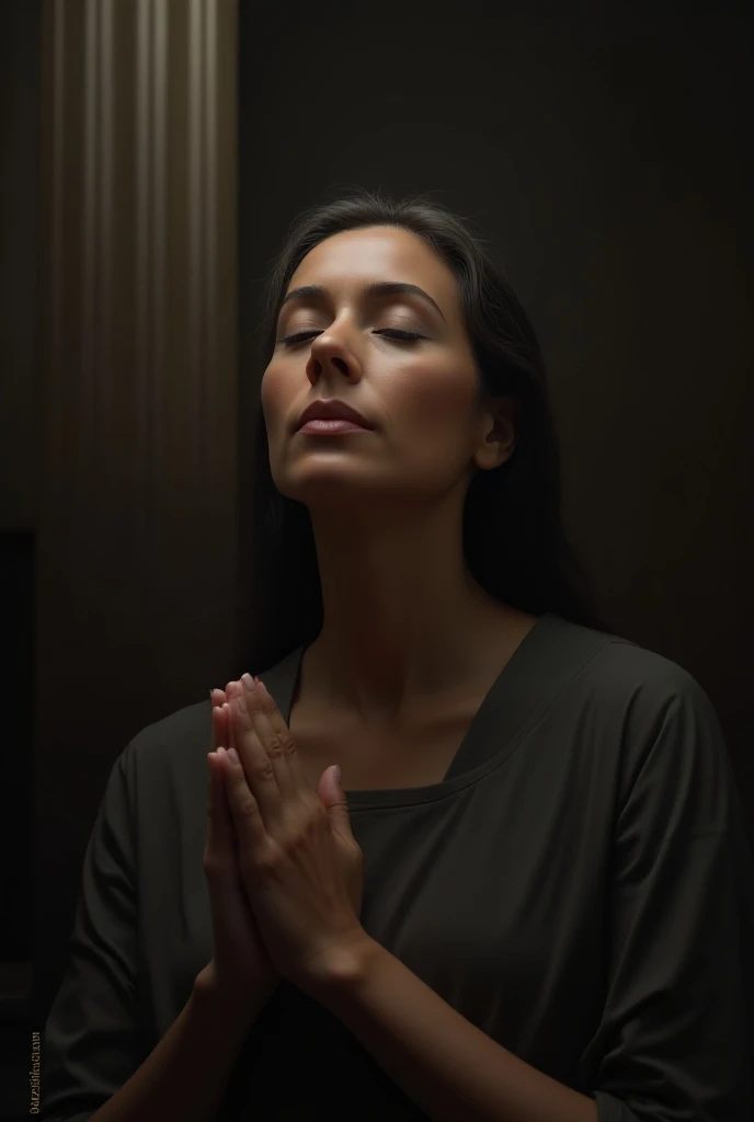 A lady praying - SeaArt AI