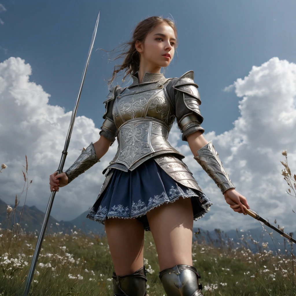 ( highly detailed CG octane rendering 8k wallpaper with a long spear ...