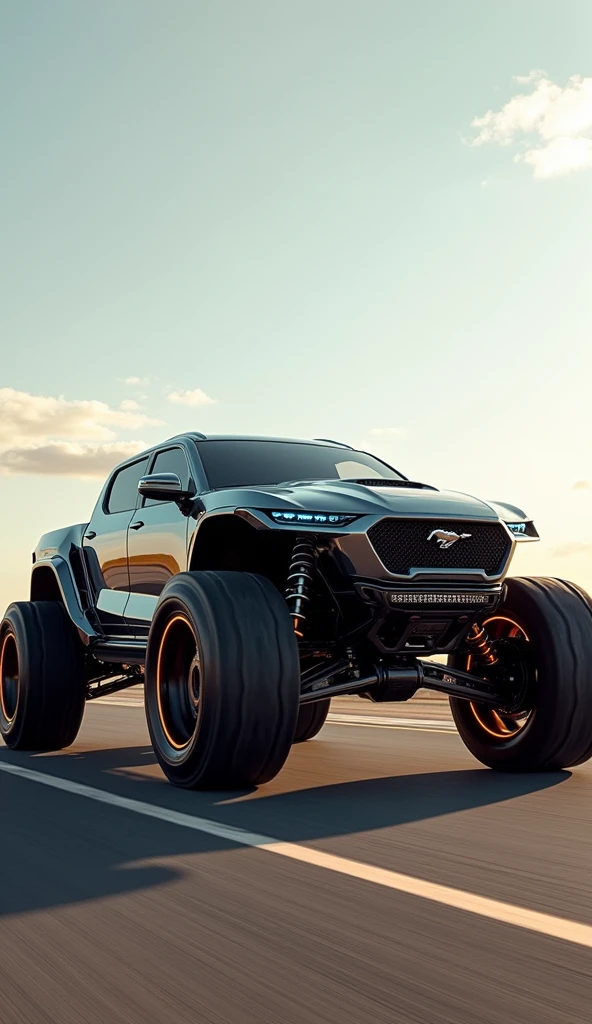 The truck’s body is massive, still taking after the iconic Mustang GT ...