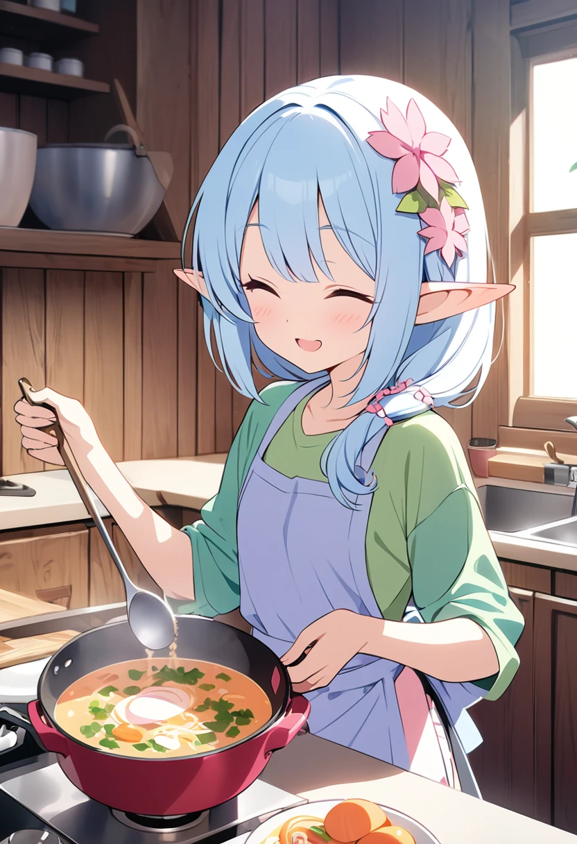 Best Quality、One girl、 very cute girl、 flat chest、Elf ears girl - SeaArt AI