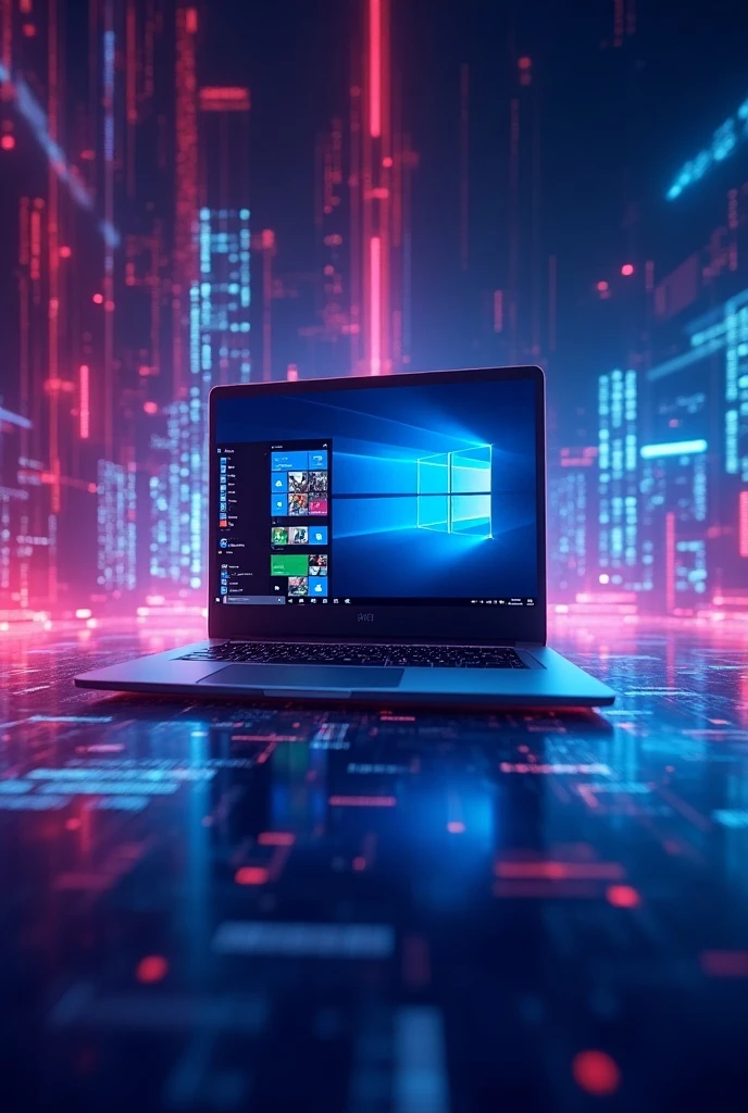 Best Laptop Advertisement With Digital Background - SeaArt AI