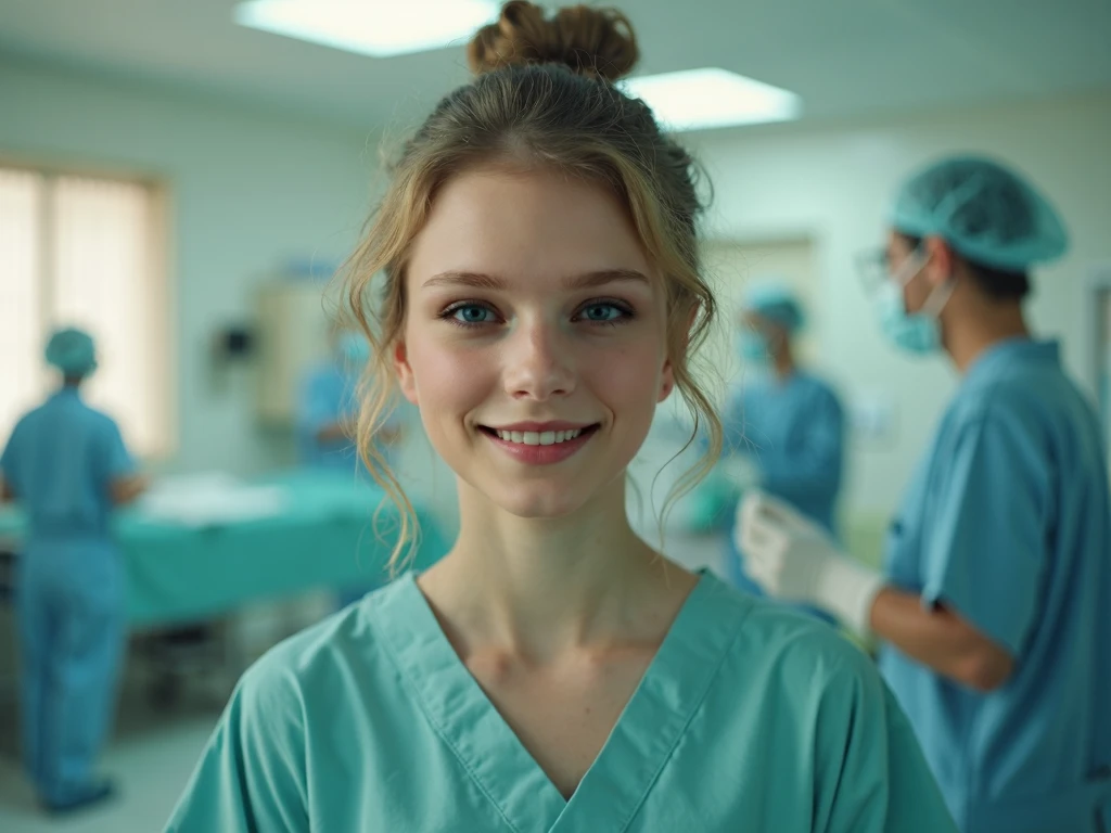 Ultra realistic, Cinematic, Foto of a teenager girl as pediatric ...