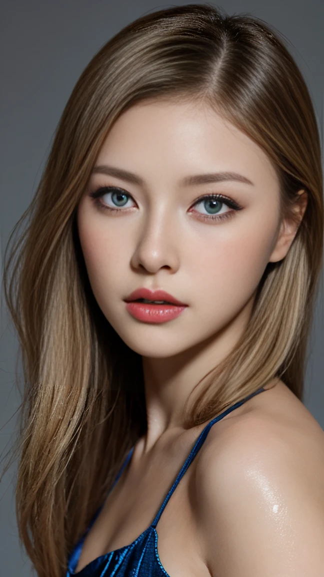 pretty girl, blonde model , hair locked with a slight highlight - SeaArt AI