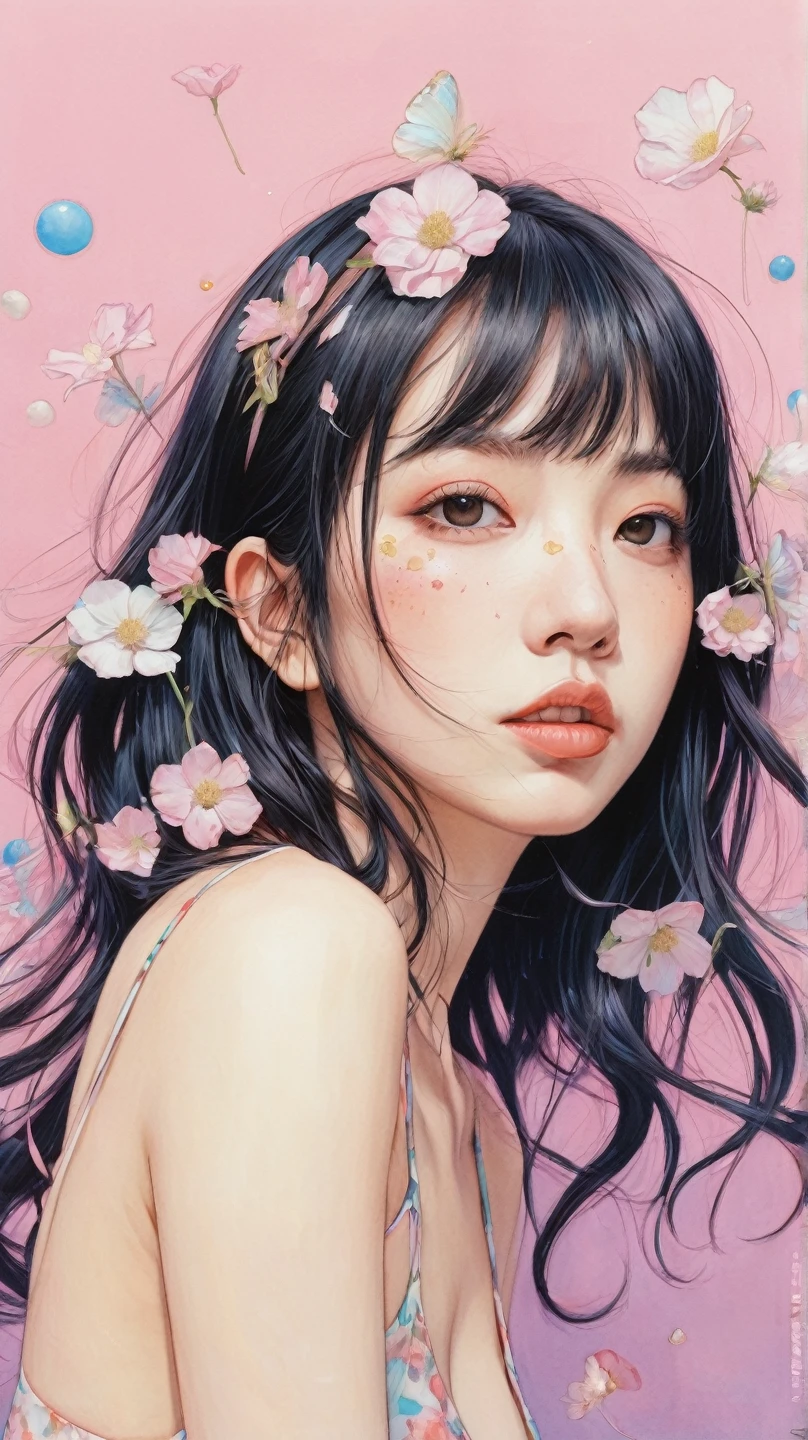 X-Mix Girl , 1 girl, gradation perspective animation by Harumi Hironaka ...