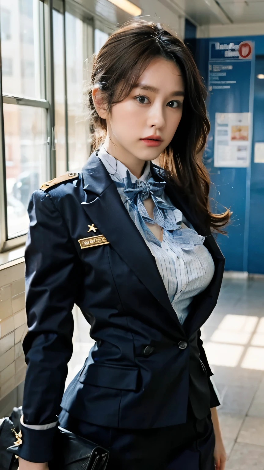 Big Breasts Busty Stewardess - SeaArt AI