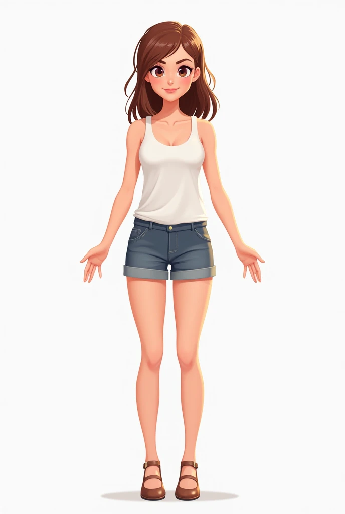 Create a base girl character for a dress-up game that can be posed in ...