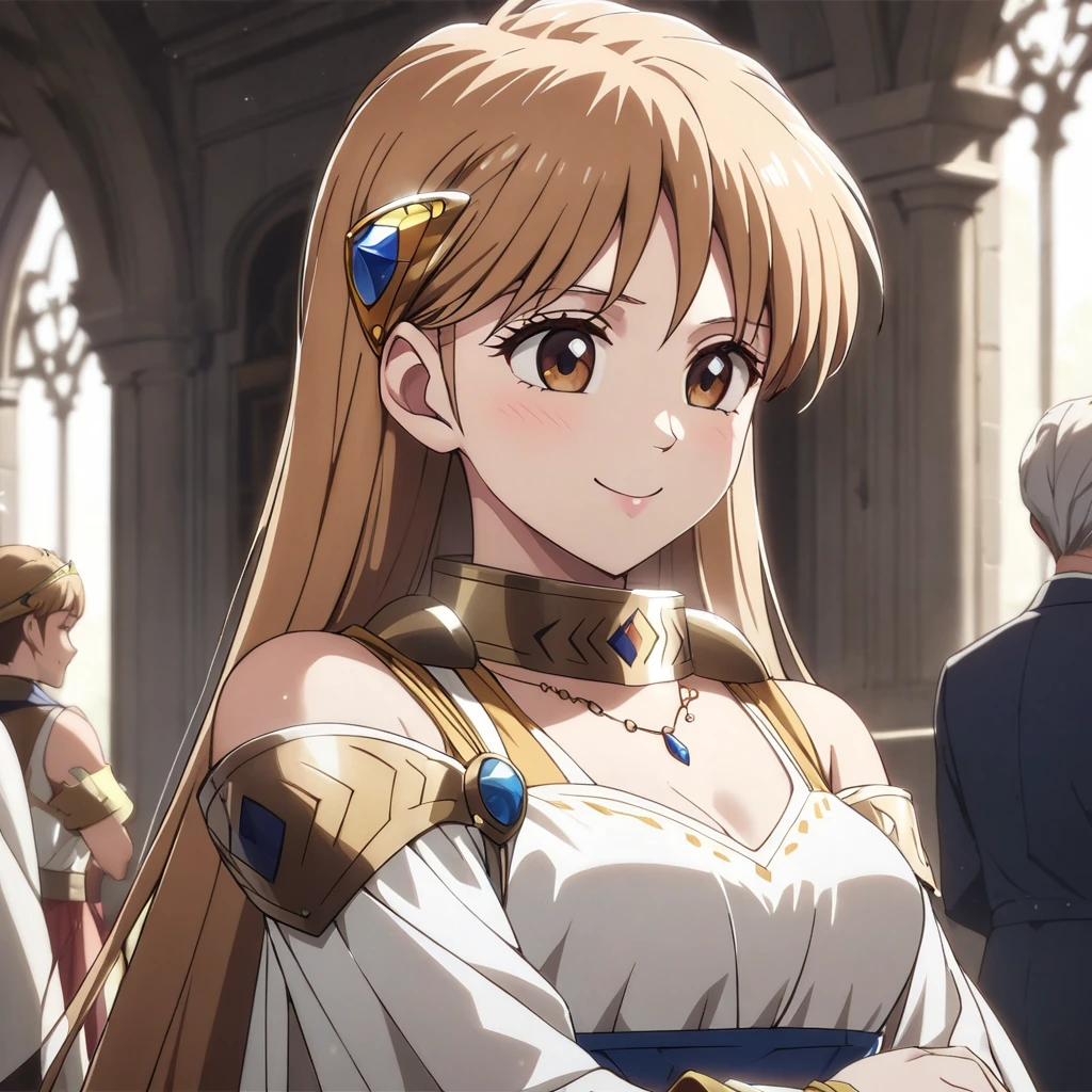 The woman who is the queen of the kingdom is a beautiful, light brown ...