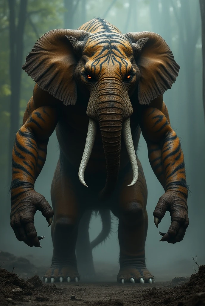 Tiger and elephant dangerous hybrid monster tiger skin and elephant ...
