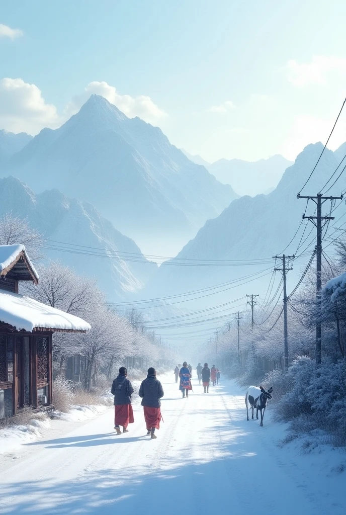 Myanmar country in banmaw city with snows - SeaArt AI