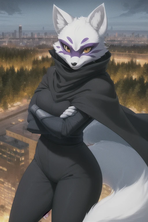 Alopex, arctic fox, furry, purple marks, tmnt, orange eyes, girl1 ...