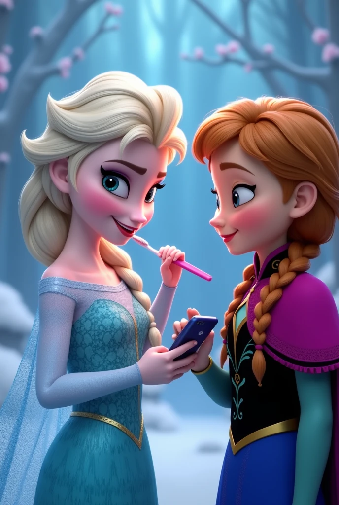 Children who brush their teeth together with the app with the tutorial ...