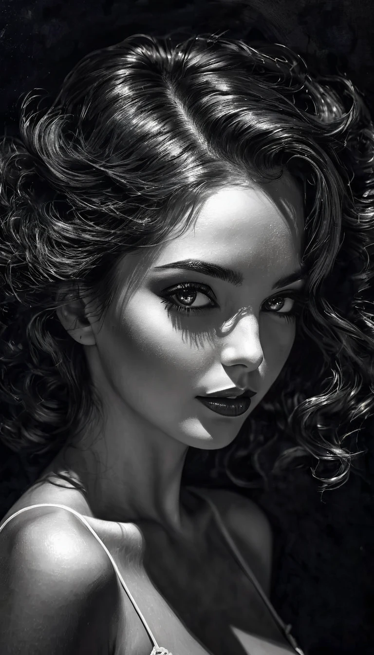 A charming female face and body , confused flirty smile , big slightly ...