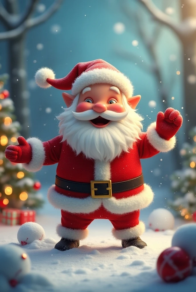 Playful father Xmas - SeaArt AI