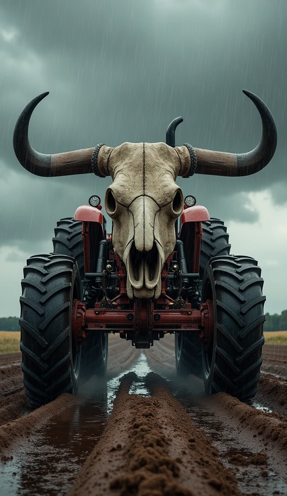 "Imagine a colossal fusion of an American farm tractor and a bull ...