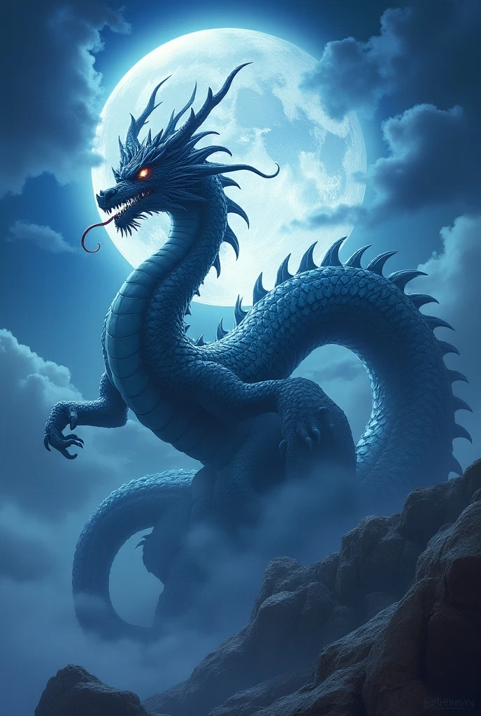 Super shenron baground moon - SeaArt AI