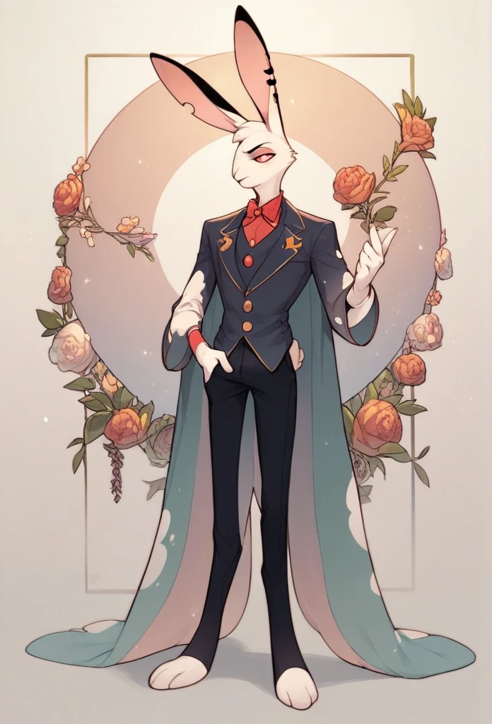 An original character, anthropomorphic, rabbit, English spot rabbit ...