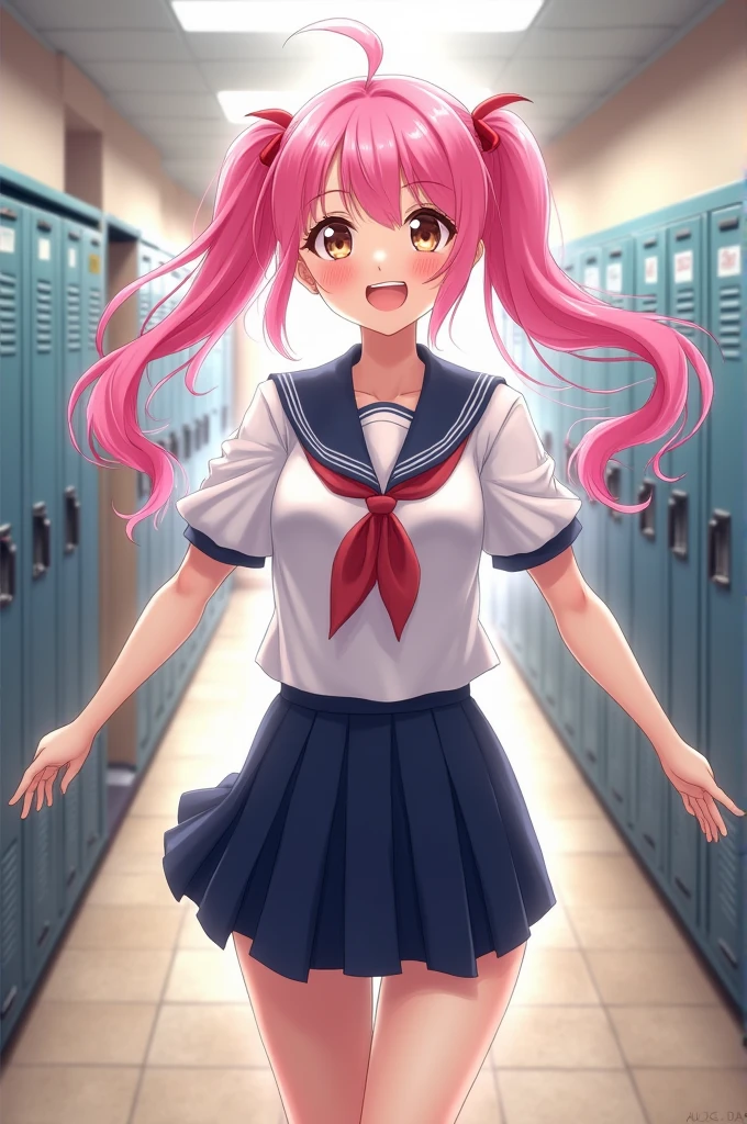 Mitsuri Kanroji school uniform - SeaArt AI