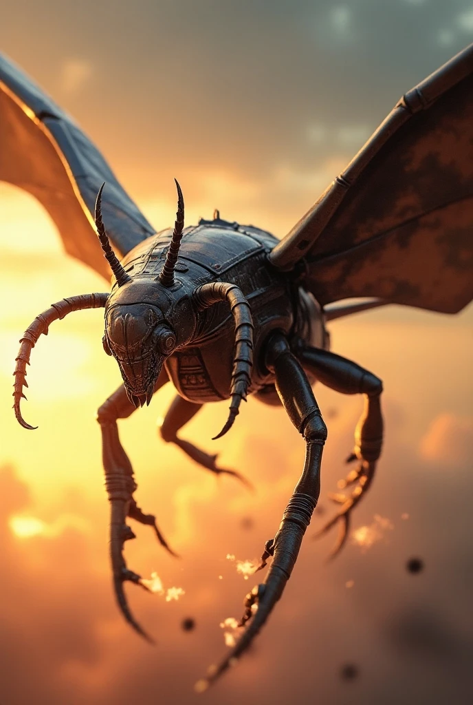 An imposing hybrid creature that merges the characteristics of a ...