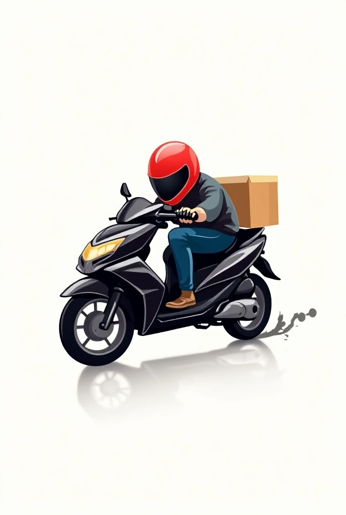 Online motorcycle taxi logo "akmal.jack" with a black Vario motorbike ...