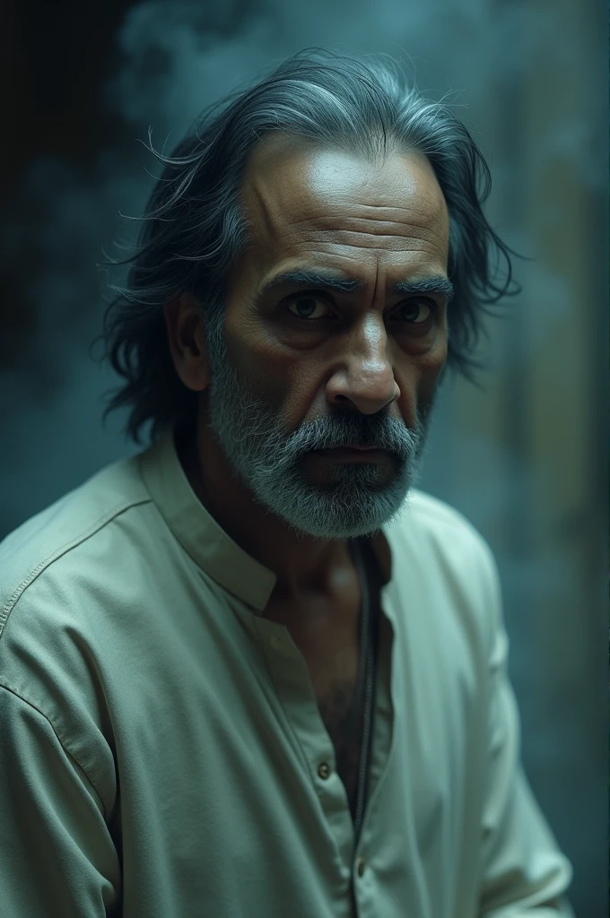 Rajiv has a serious expression, conveying a look of deep sadness and ...