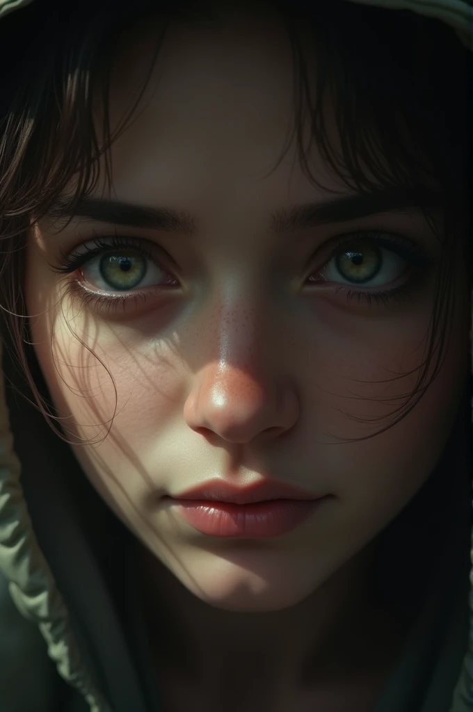 Close up face, noticing someone in the distance - SeaArt AI