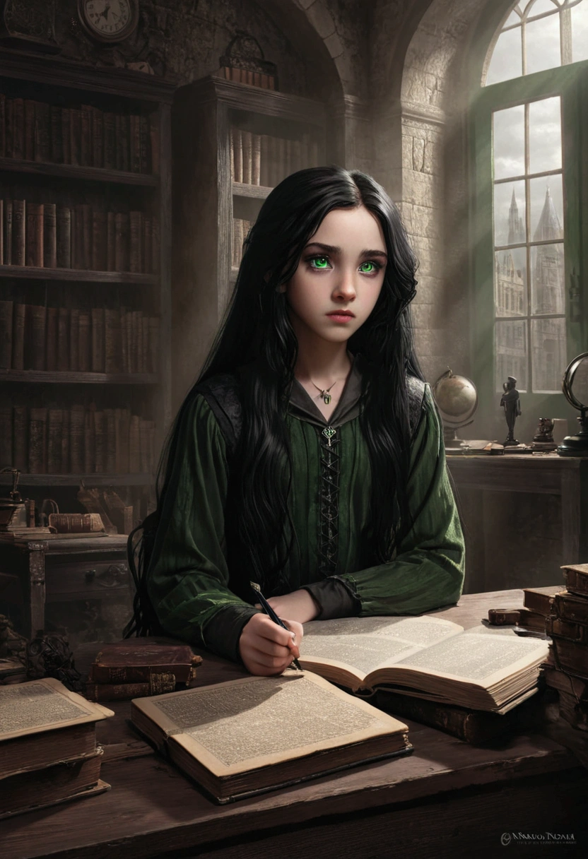 A daughter of severus snape,((13years old))),englad girl, green eyes ...