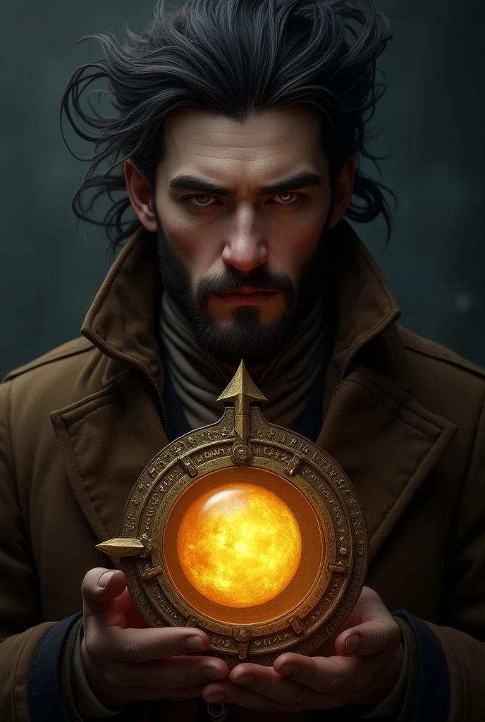 Create a hyper-realistic rendering of Elias with soulful, weathered ...