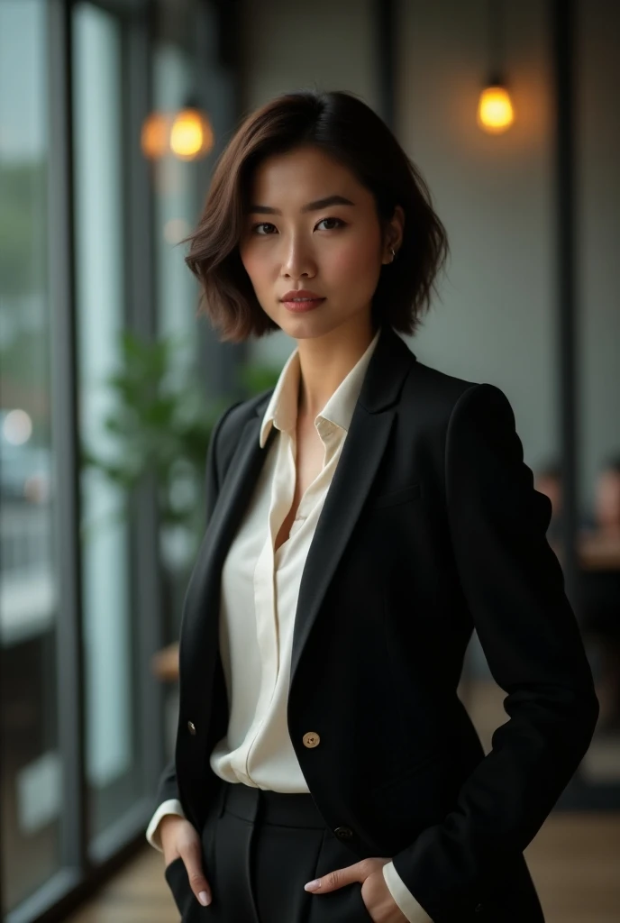 Beautiful and elegant woman, that exudes confidence and professionalism ...